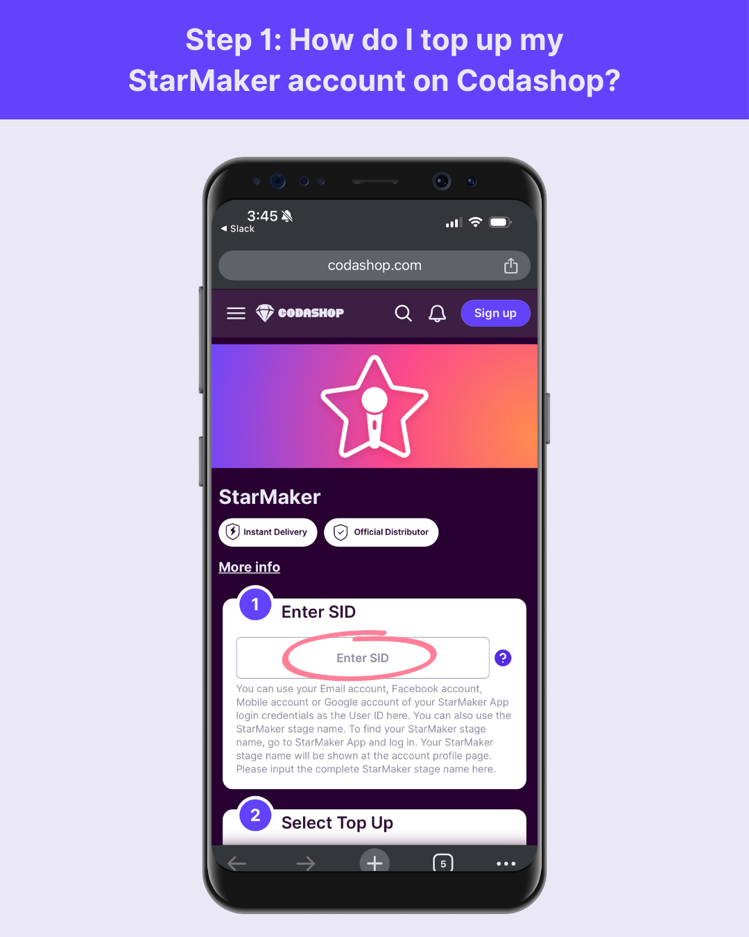 How do I top up my StarMaker account on Codashop? – Codashop United States