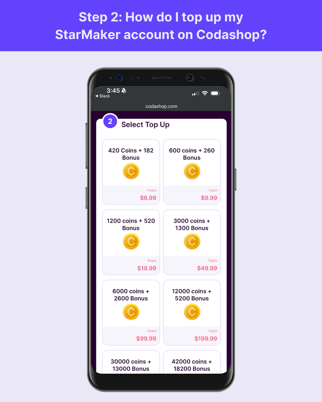 How do I top up my StarMaker account on Codashop? – Codashop United States